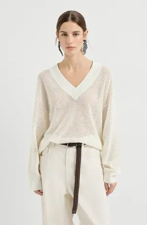 Brunello Cucinelli Cashmere Net Sweater - Panama