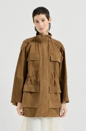 Brunello Cucinelli Suede Safari Jacket