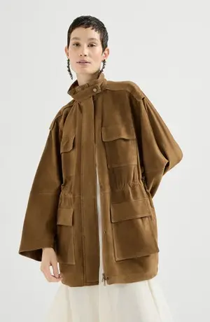 Brunello Cucinelli Suede Safari Jacket