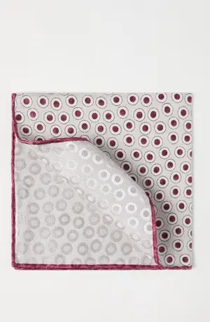 Brunello Cucinelli Spotted Pocket Square - Cherry