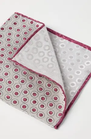 Brunello Cucinelli Spotted Pocket Square - Cherry