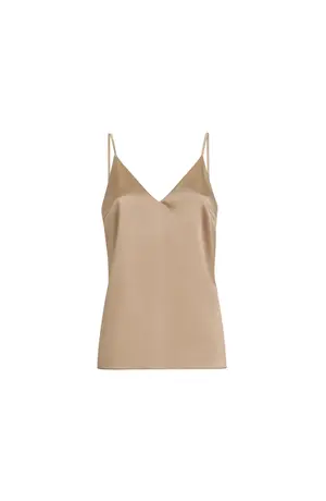 Brunello Cucinelli Stretch Silk Satin Camisole - Beige