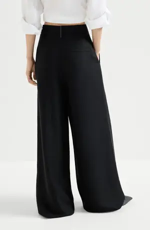 Brunello Cucinelli Sartorial Wrap Trousers - Black