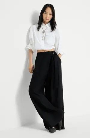 Brunello Cucinelli Sartorial Wrap Trousers - Black
