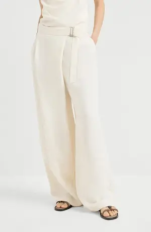 Brunello Cucinelli Sartorial Wrap Trousers - Ivory