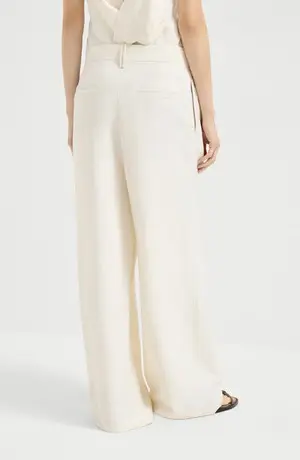 Brunello Cucinelli Sartorial Wrap Trousers - Ivory