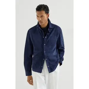 Brunello Cucinelli Suede Overshirt - Ink