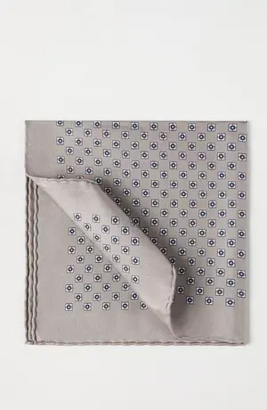 Brunello Cucinelli Silk Pocket Square - Light Brown