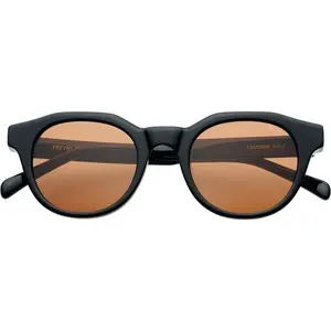 FREYRS EYEWEAR Cameron Round Frame Sunglasses - Black/brown