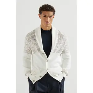 Brunello Cucinelli Jacquard Cotton Cardigan