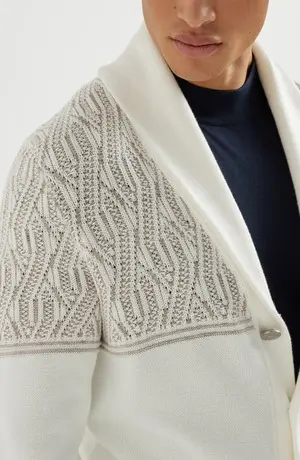 Brunello Cucinelli Jacquard Cotton Cardigan