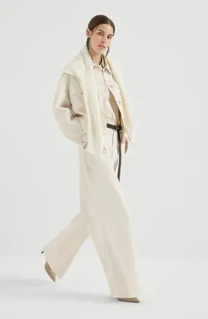 Brunello Cucinelli Relaxed Trousers - Chalk