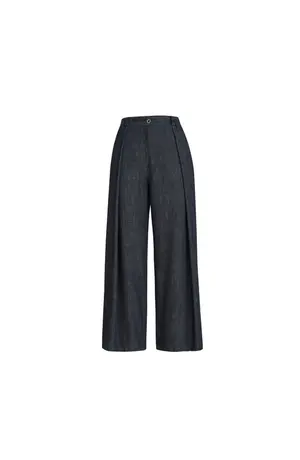 Brunello Cucinelli Pleated A-line Trousers - Denim