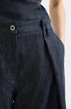 Brunello Cucinelli Pleated A-line Trousers - Denim
