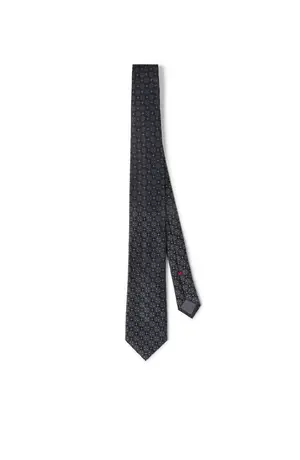 Brunello Cucinelli Patterned Silk Standard Necktie - Anthracite