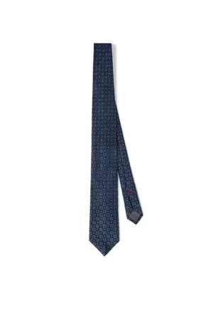 Brunello Cucinelli Patterned Silk Standard Necktie - Blue