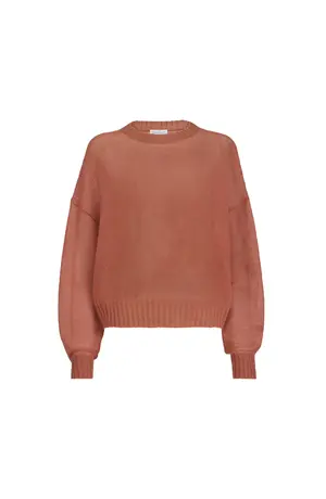 Brunello Cucinelli Mohair And Wool Sweater - Orange