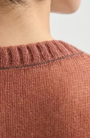 Brunello Cucinelli Mohair And Wool Sweater - Orange