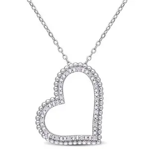 JULIANNA B. Diamond Heart Pendant Necklace - Sterling Silver