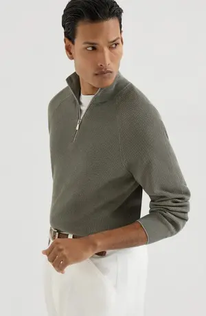Brunello Cucinelli Cotton Sweater - Khaki