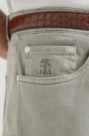 Brunello Cucinelli Lightweight Denim Trousers - Khaki