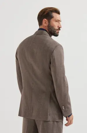 Brunello Cucinelli Chevron Blazer - Hazelnut
