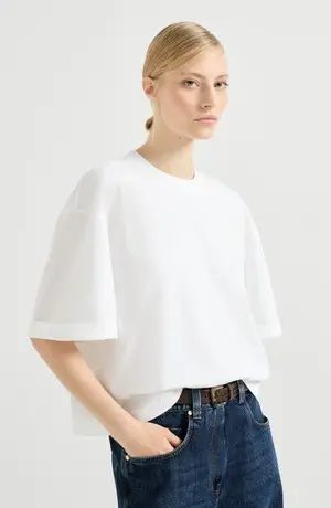 Brunello Cucinelli Cotton Jersey T-shirt - White