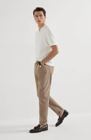 Brunello Cucinelli Garment-dyed Denim Trousers - Light Brown
