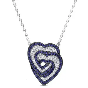 JULIANNA B. Interlocking Heart Pendant Necklace - Created Sapphire
