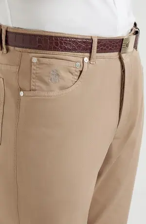 Brunello Cucinelli Comfort Gabardine Trousers - Biscuit