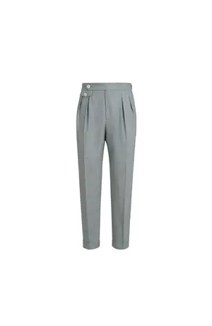Brunello Cucinelli Trousers With Double Pleats And Tabs - Grey