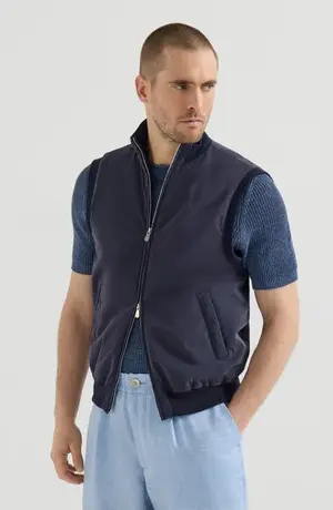Brunello Cucinelli Vest With Thermore® Padding - Blue