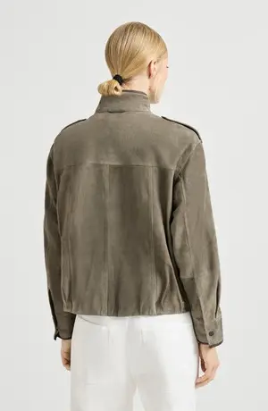 Brunello Cucinelli Suede Outerwear - Green