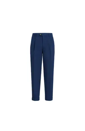 Brunello Cucinelli Gabardine Garment-dyed Trousers - Blue