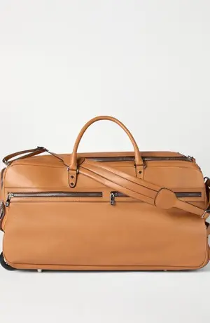 Brunello Cucinelli Cowhide Trolley Bag - Cognac