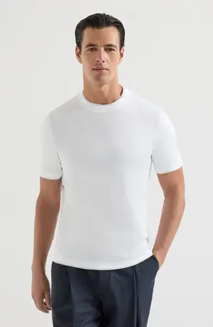 Brunello Cucinelli T-shirt With Faux-layering White