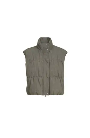 Brunello Cucinelli Down Vest - Olive
