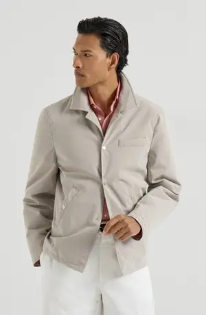 Brunello Cucinelli Bonded Nylon Outerwear Jacket - Dove Grey