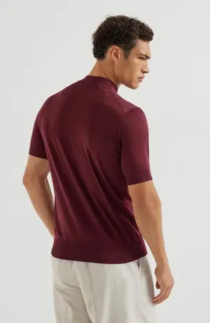 Brunello Cucinelli Silk Cotton Knit T-shirt - Amaranth