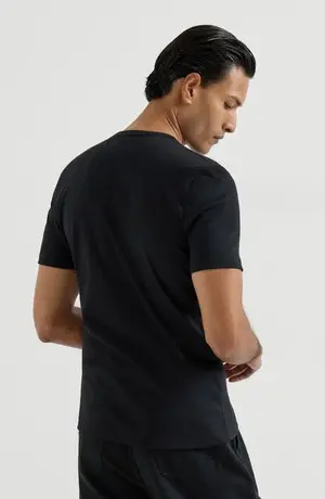 Brunello Cucinelli Ribbed Jersey T-shirt - Black