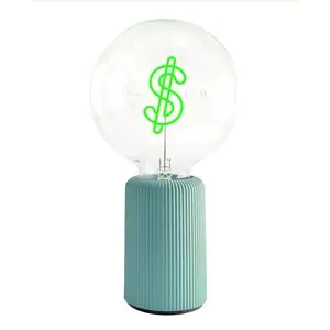 MITB Dollar Sign Portable Table Lamp - Blue