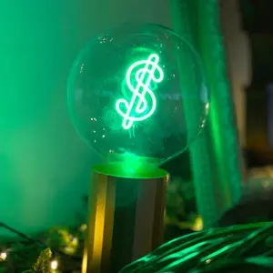 MITB Dollar Sign Portable Table Lamp - Blue