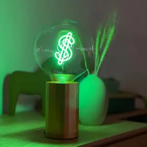 MITB Dollar Sign Portable Table Lamp - Blue