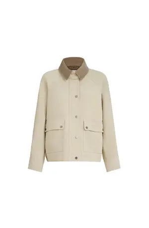 Brunello Cucinelli Canvas Outerwear Jacket - Beige