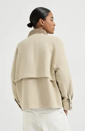 Brunello Cucinelli Canvas Outerwear Jacket - Beige