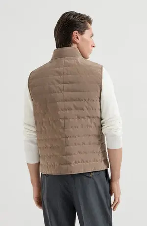 Brunello Cucinelli Nylon Down Vest - Hazelnut