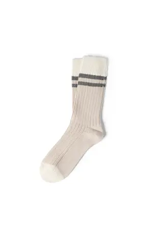 Brunello Cucinelli Striped Cotton Ankle Socks Rope