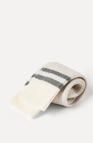Brunello Cucinelli Striped Cotton Ankle Socks
