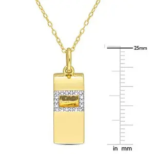 JULIANNA B. Whistle Charm Diamond Accent Pendant Necklace