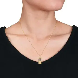 JULIANNA B. Whistle Charm Diamond Accent Pendant Necklace